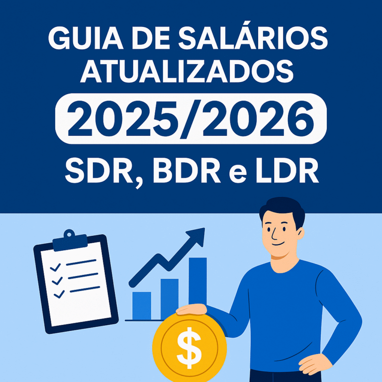 Salários Atualizados 2026: SDR, BDR e LDR: JR, Pleno e Sênior